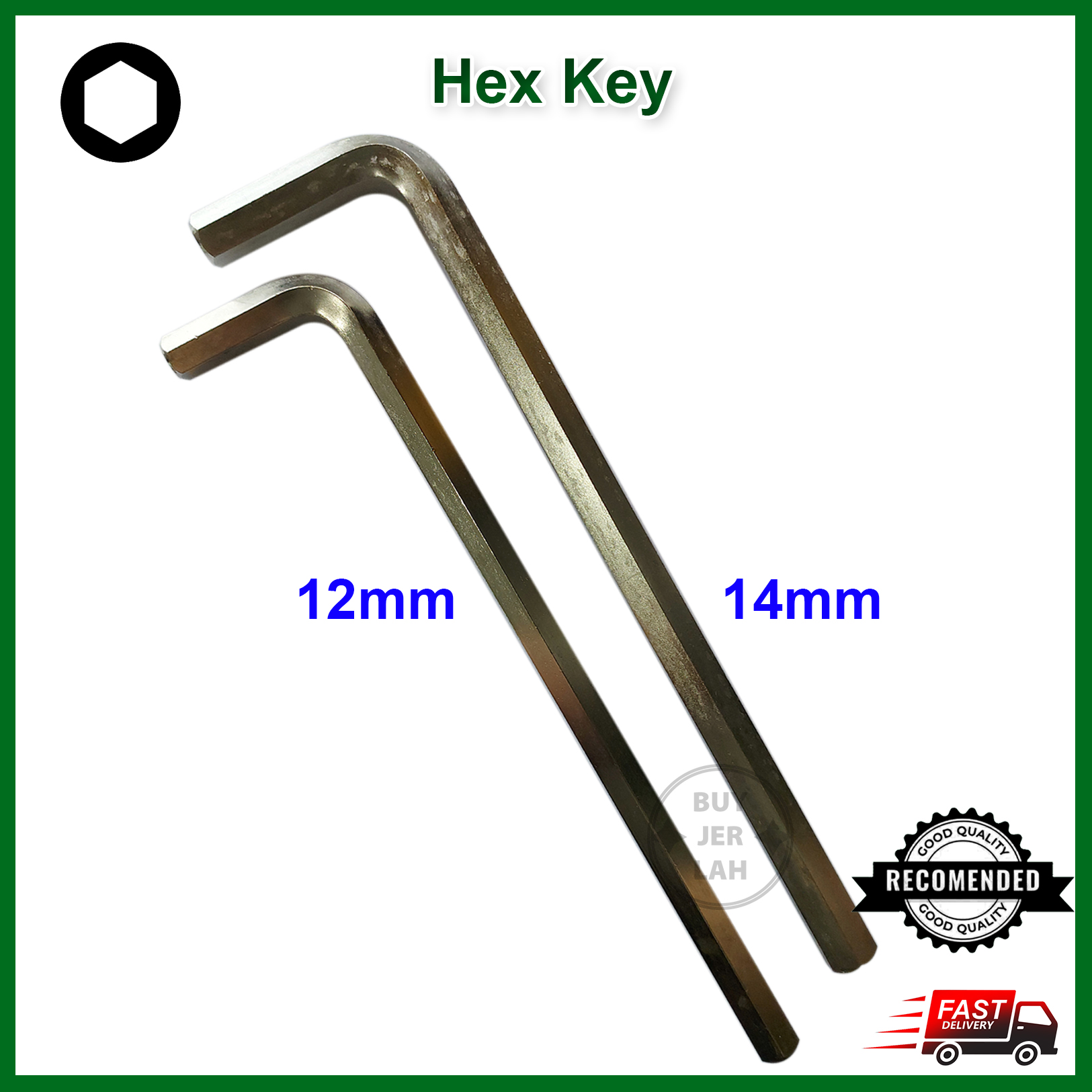 Hexagon Allen Key CR-V Chrome Vanadium 12mm 14mm | Lazada