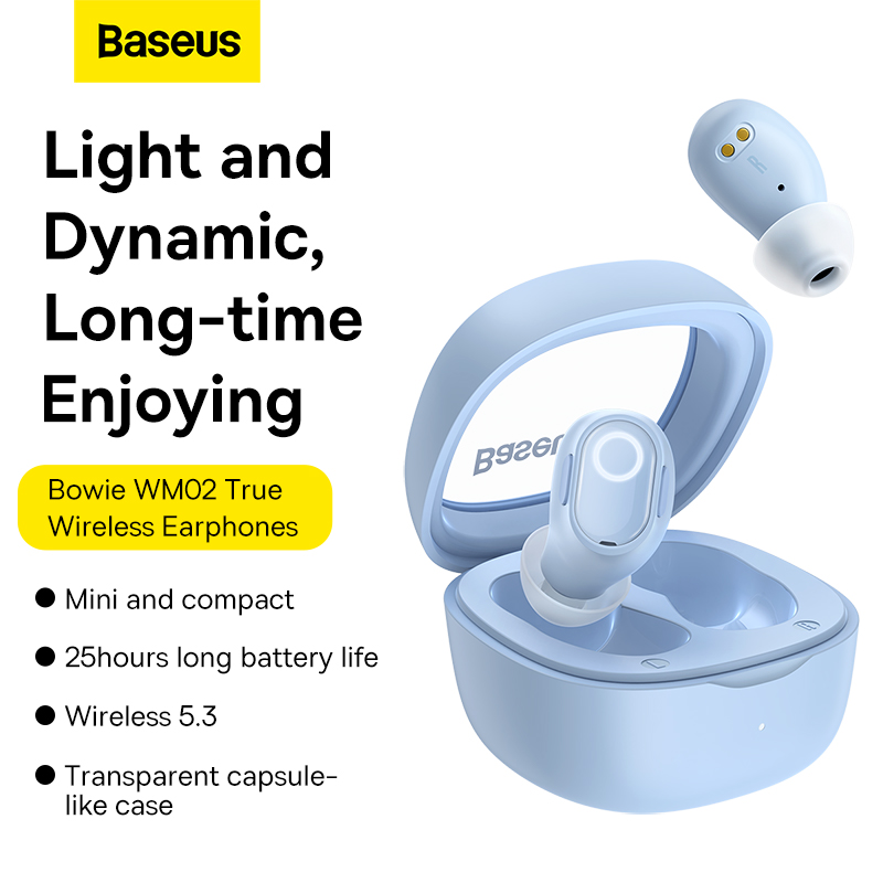 Baseus WM02 หูฟัง tws บลูทูธ 5.3 Wireless Earphones with Mic Support ...