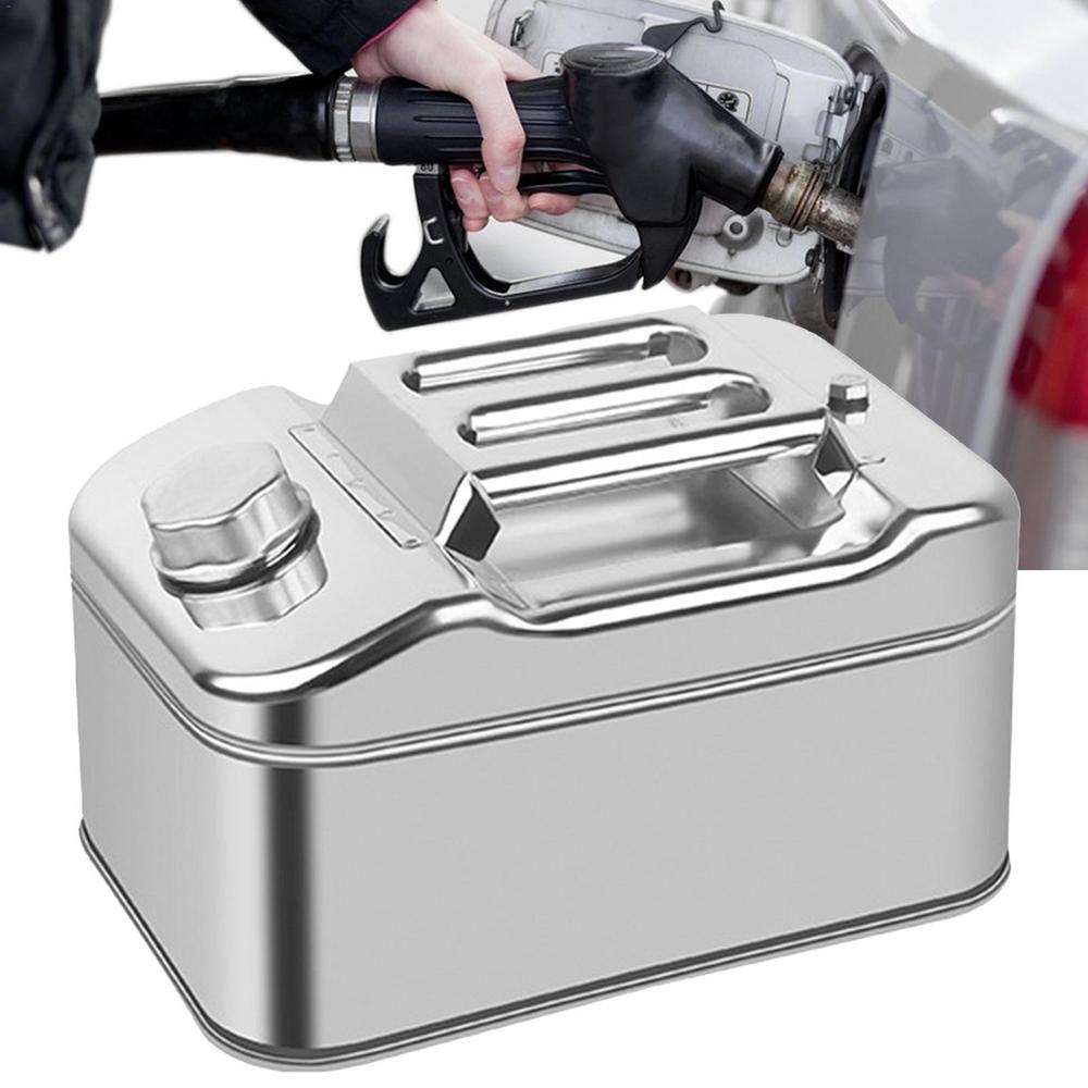 10L Fuel Tank Petrol Cans Car Jerry Can Mount Stainless Steel Gas Can ...