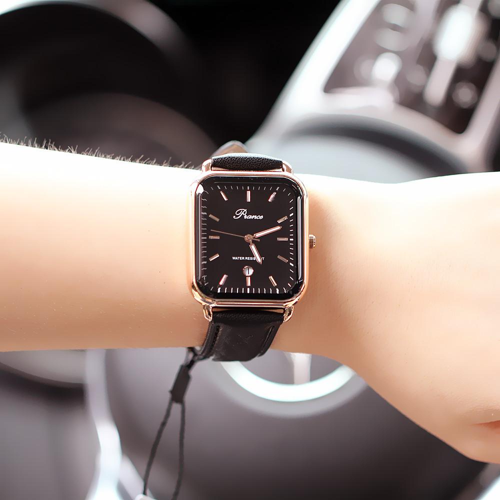 Jam Tanggan นาฬิกากันน้ำสไตล์ MODE Korea นาฬิกาหนังสำหรับผู้หญิง2024 ...