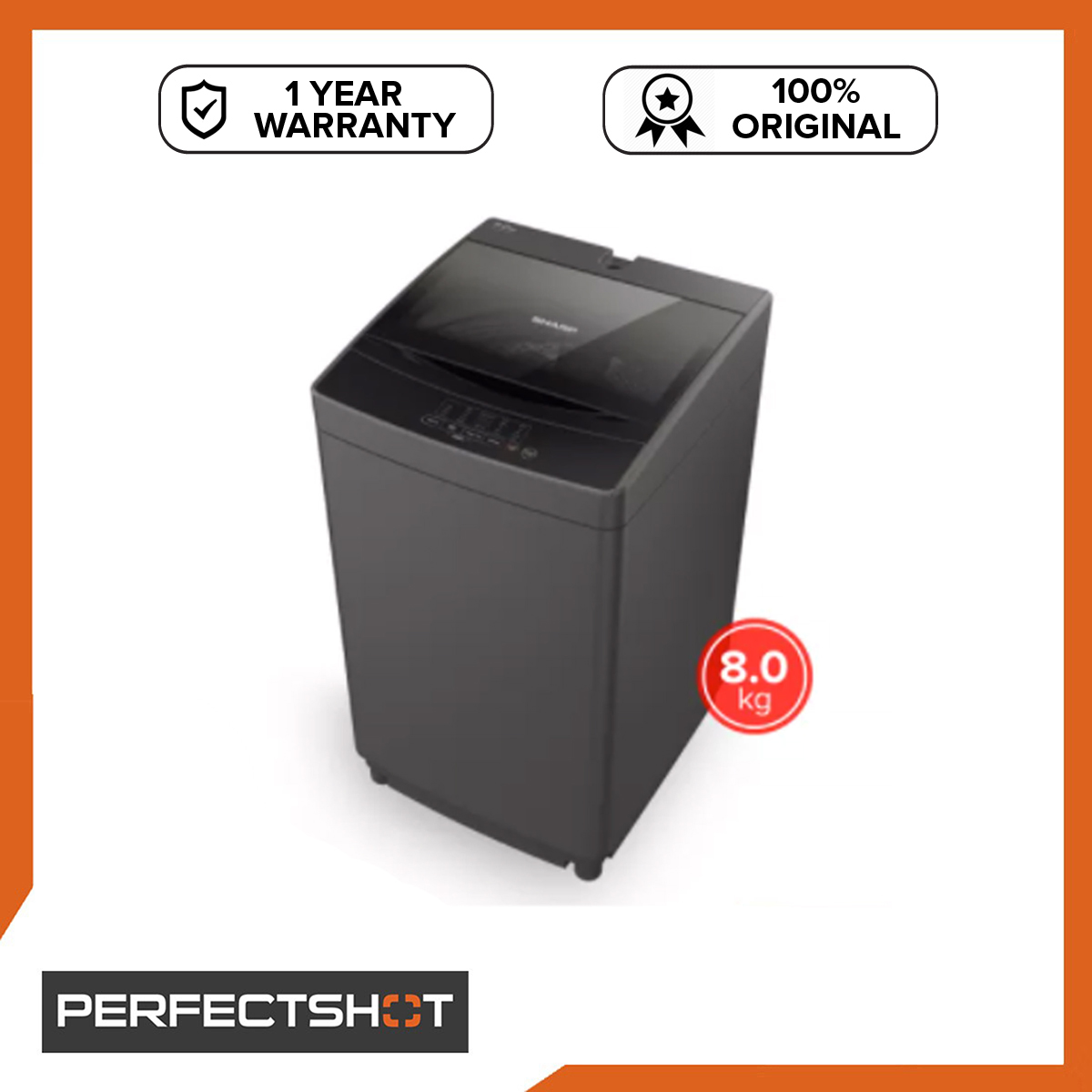 Sharp ES-JN08A9(GY) 8.0 Kg. Fully Automatic Top Load Washing Machine ...