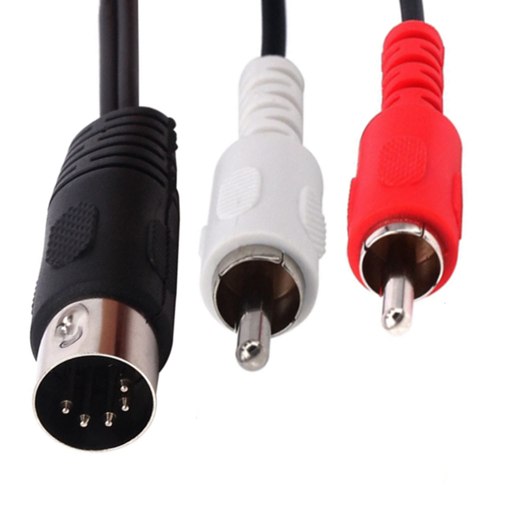 Din 5 Pin To Rca Cable 5pin Din Male To 2 Rca Male Audio Cable For ...