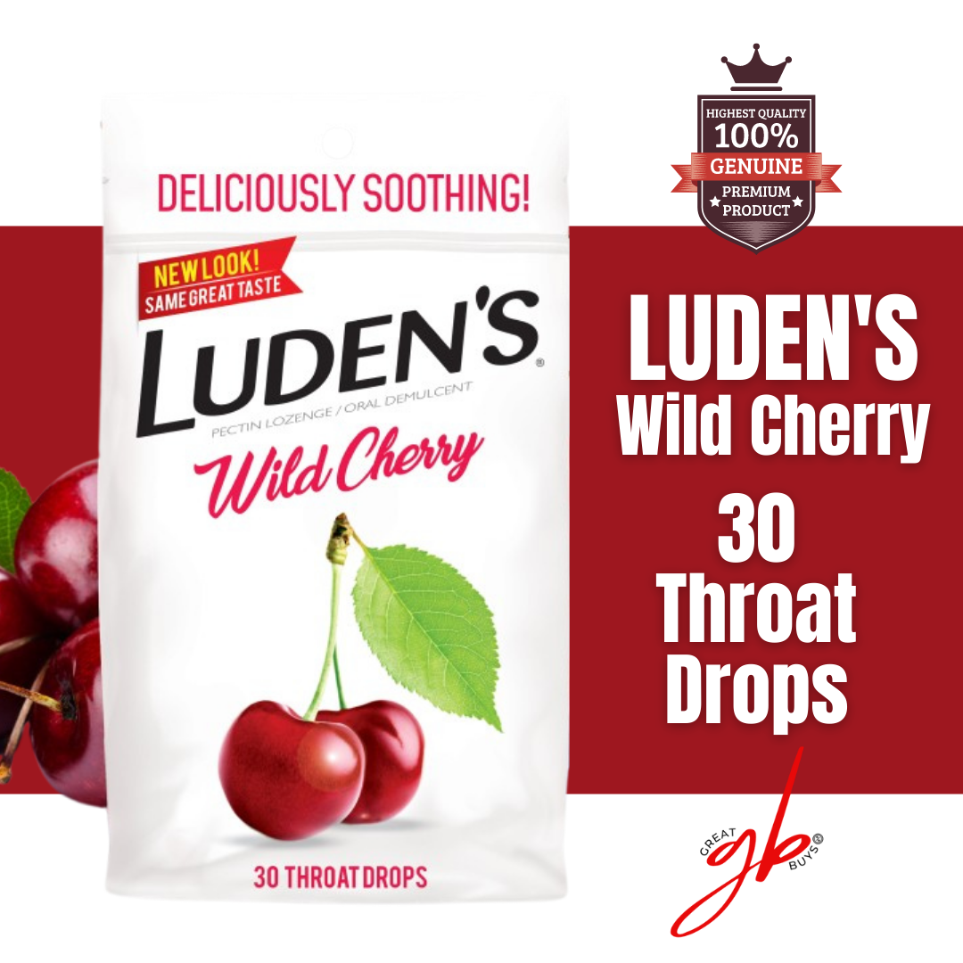 Ludens Deliciously Soothing Throat Drops, Wild Cherry Flavor, 30 Count ...