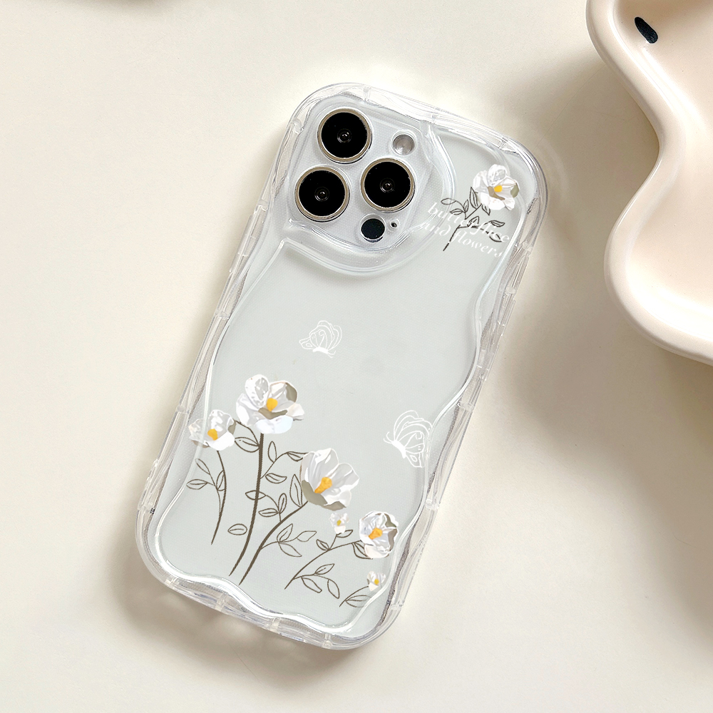 Jizetin for Samsung A06 Back Cover Spring Flowers Curved Wavy Edge Soft ...
