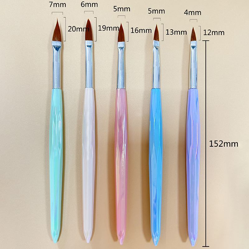 5pcs/Set New Nail Pen Macaron Color Acrylic Pole Color Smudge Pen ...