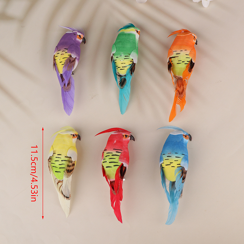Creative Artificial Parrot Fake Foam Animal Simulation Feather Birds ...