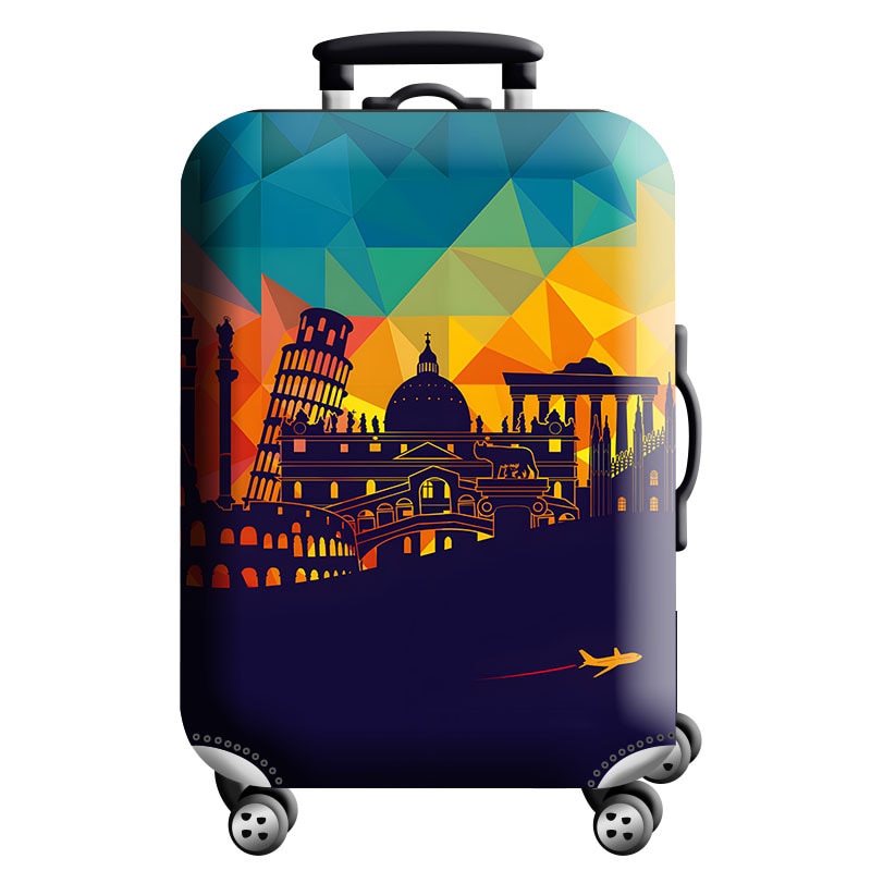 IVIOB Thick Elastic World Map Luggage Protective Cover Zipper Suit For ...