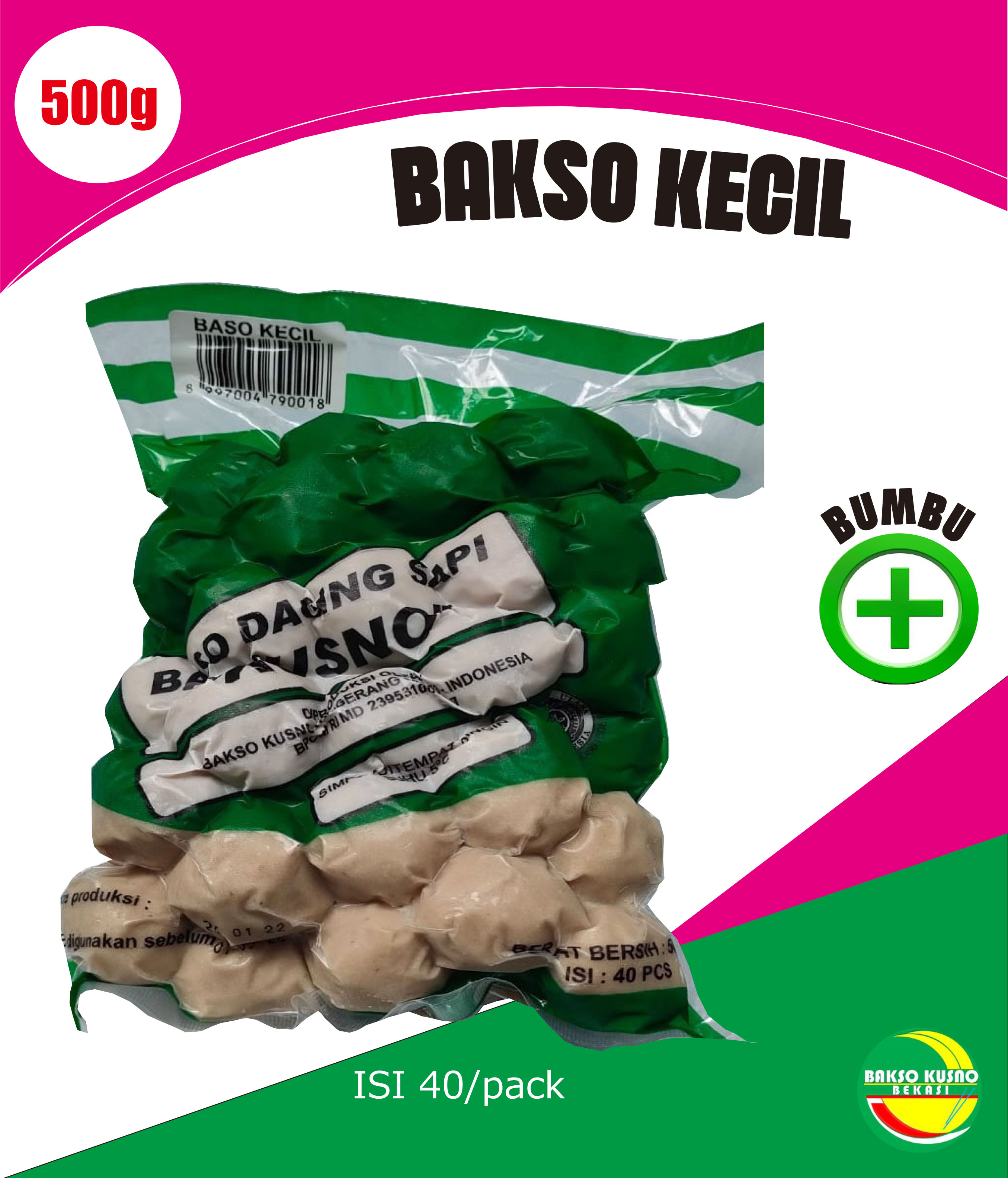 Bakso Daging Sapi Kusno Baso sapi KECIL 500gr isi 40 | Lazada Indonesia