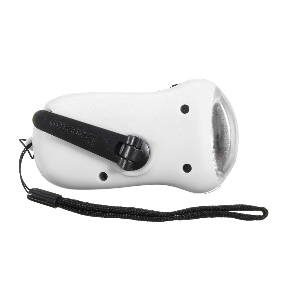 Solar Sports Powered Hand Crank Flashlight Rechargeable LED with Clip ...