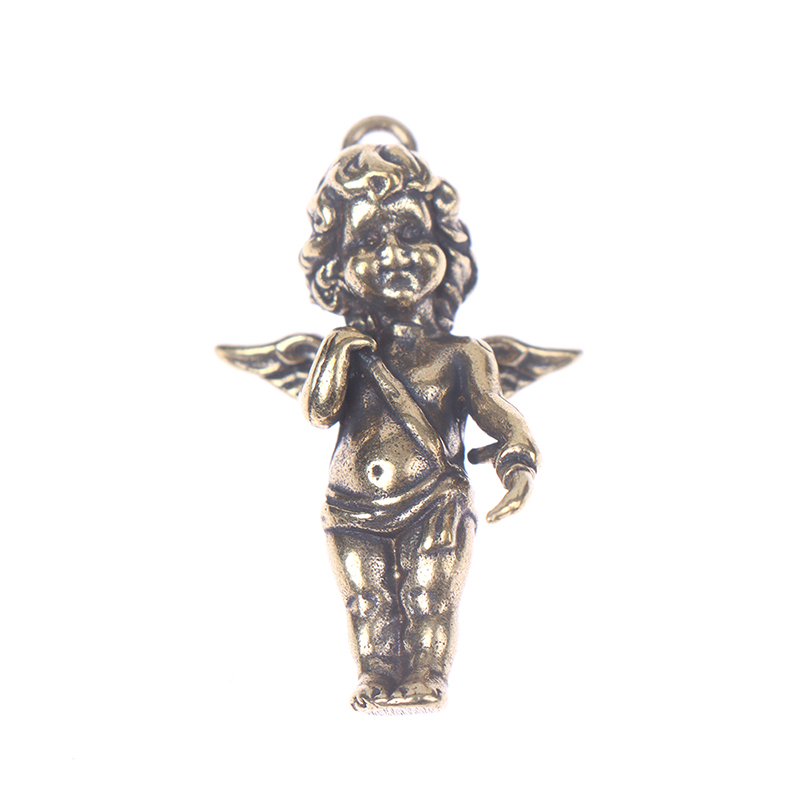 Brass Angel Wings Pendants for Necklaces Solid Copper Key Chains DIY ...