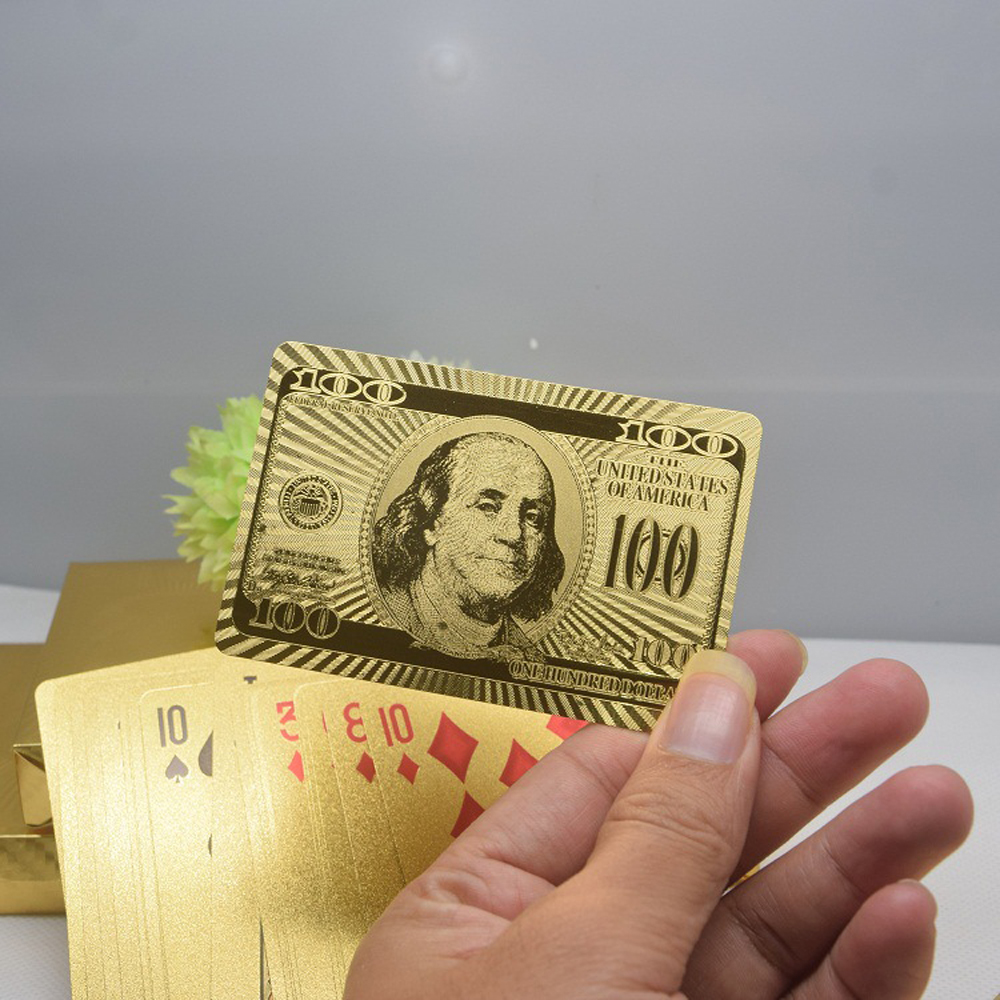 【The Timber Loft】Gold Foil Cards Waterproof Gilt Cards Texas Poker Gold ...