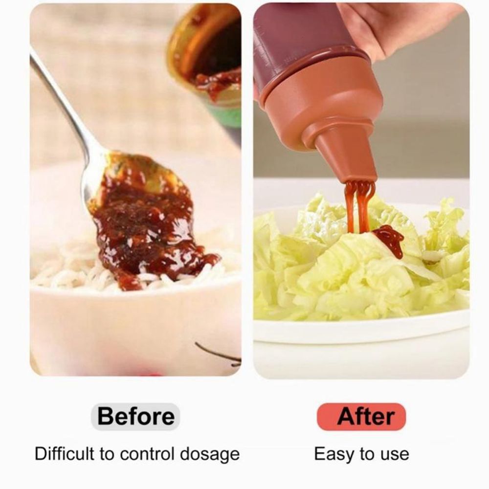 Leak Proof hot sauces Plastic mayo Kitchen Tools ketchup Squeeze Bottle ...