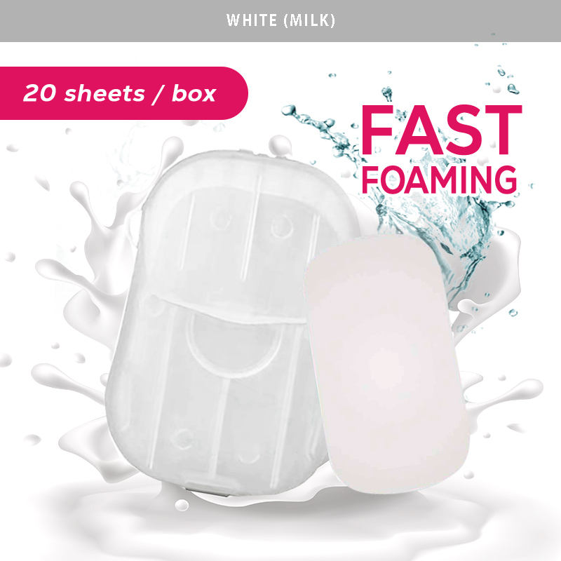 𝟮𝟬𝗣𝗖𝗦 + 𝗕𝗢𝗫 》 Traveling Anti Virus Hand Wash Portable Disposable Soap ...