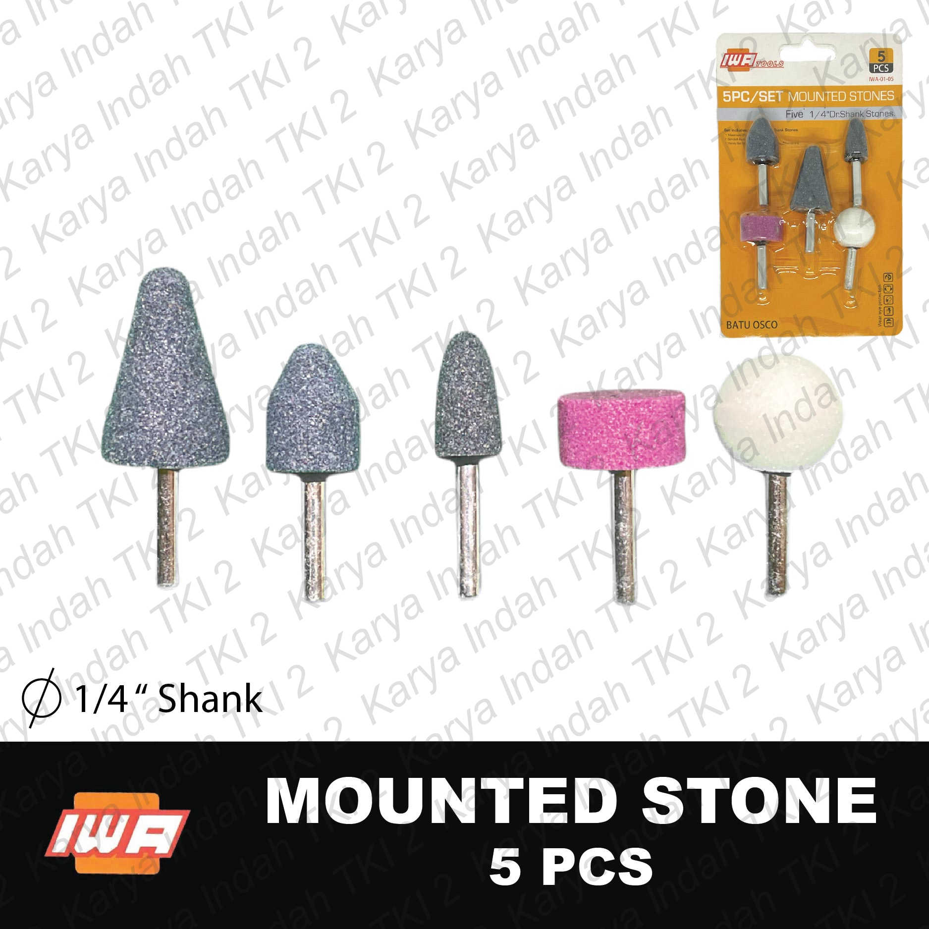 Mounted Stones IWA 6mm Mata Bor Batu Osco Poles Grinding Die Grinder ...