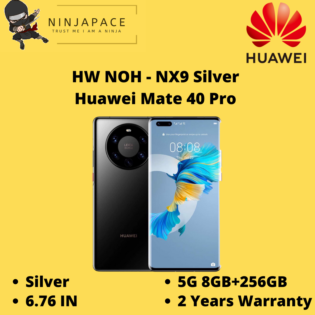 Huawei NOH NX9 Silver Mate 40 Pro Silver 6.76 Inch 5G 8GB 256GB 2 Years ...