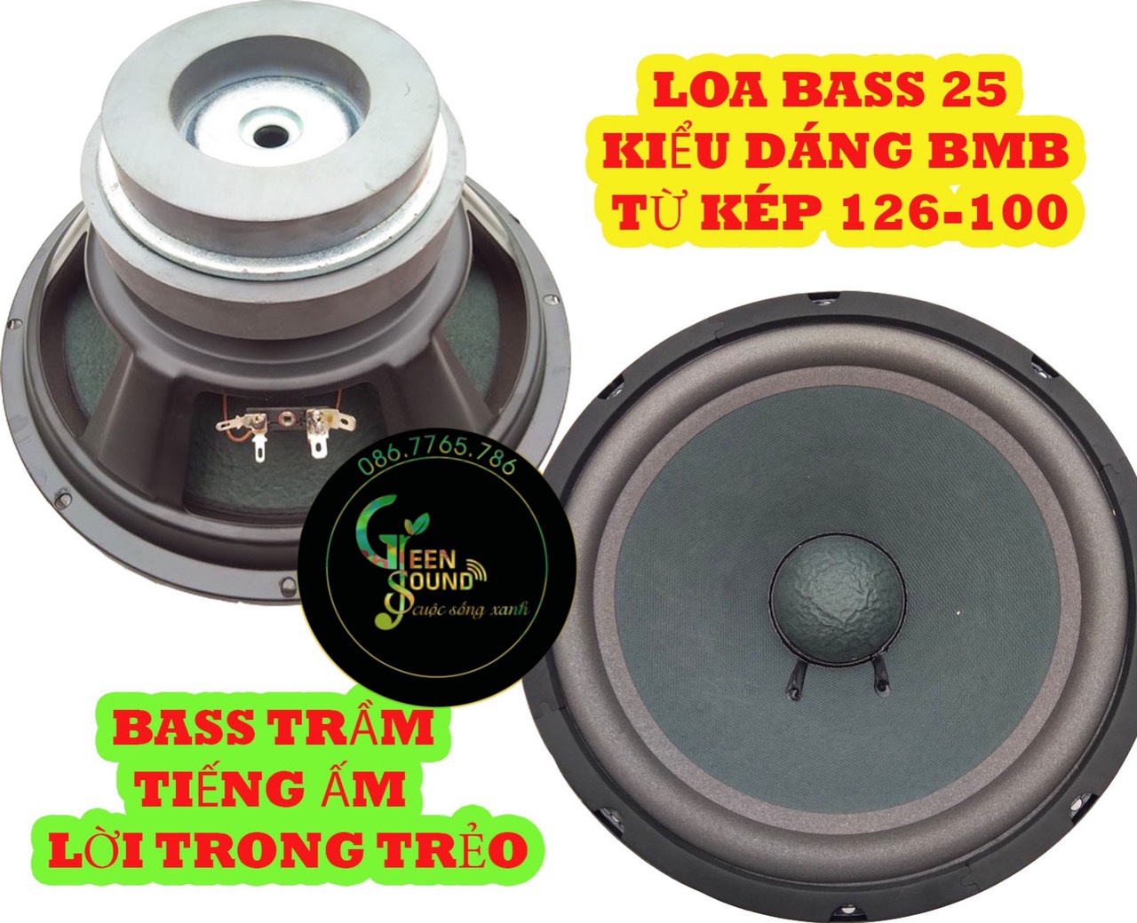 LOA BASS 25 KIỂU BMB TỪ KÉP 126-100 CÔN 35.5MM 4 LỚP - GIÁ 1 CHIẾC - CỦ ...