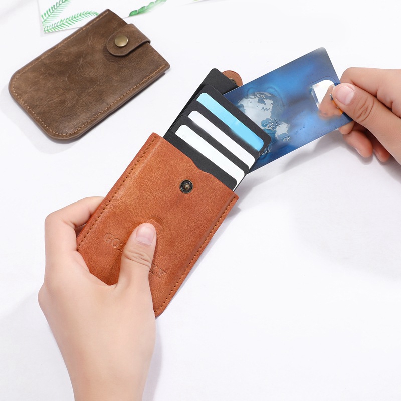 PU Leather Card Holder With Rope Lanyard Work Cards Sleeve ID Badge ...