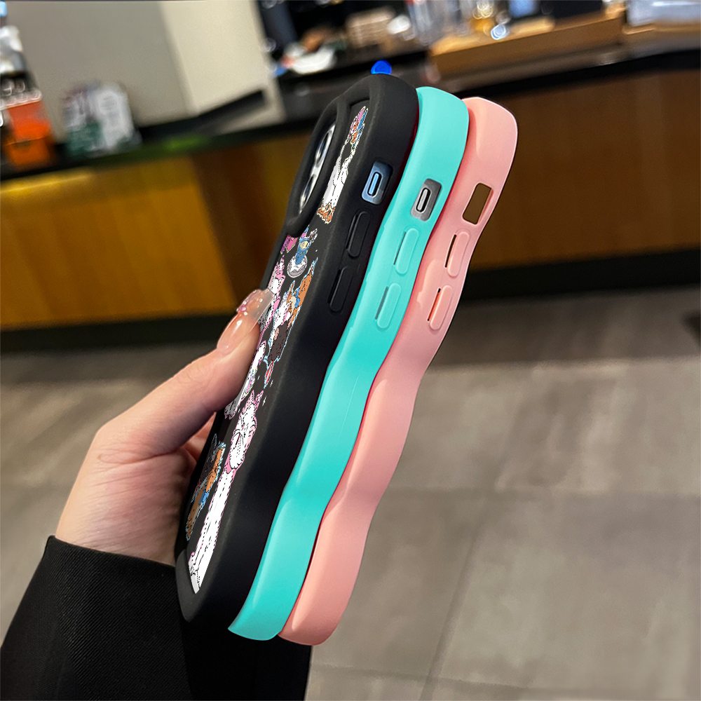 FELMYST for OPPO A16E A16K Back Cover Big Wave Edge Soft Silicone Marie ...