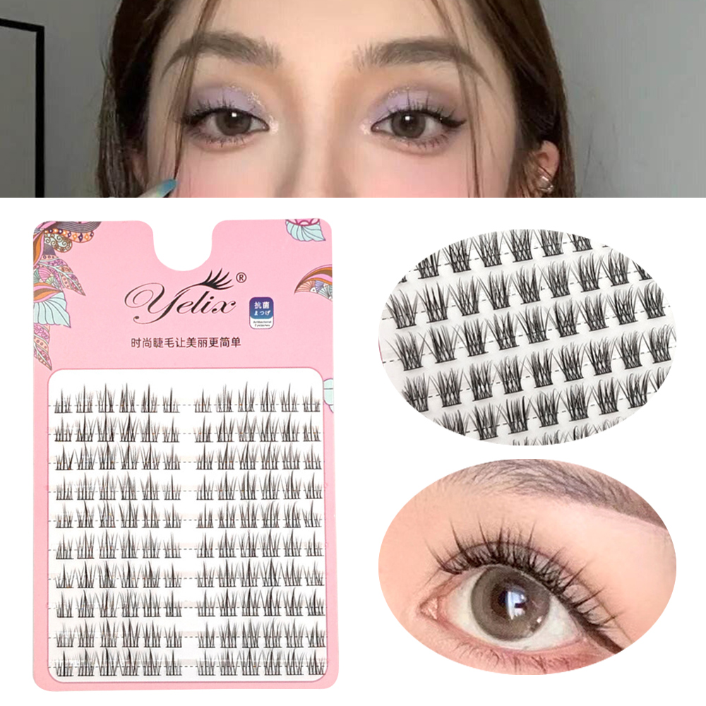 fashion10 Rows Sunflower False Eyelashes Natural Manga Lashes Comic Eye ...