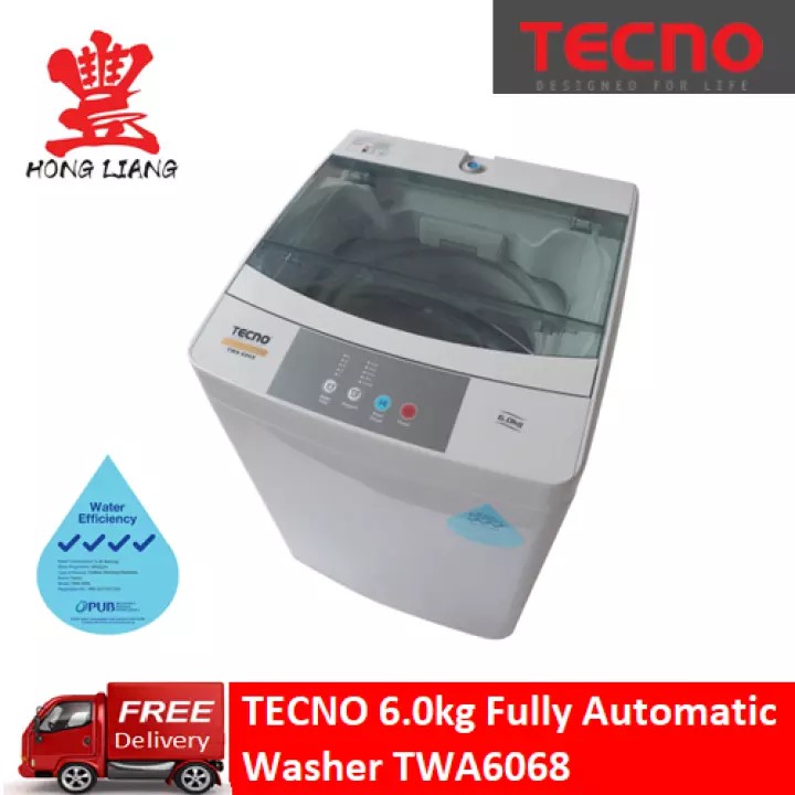 TECNO 6.0kg Fully Automatic Washer TWA6068 4 Ticks | Lazada Singapore