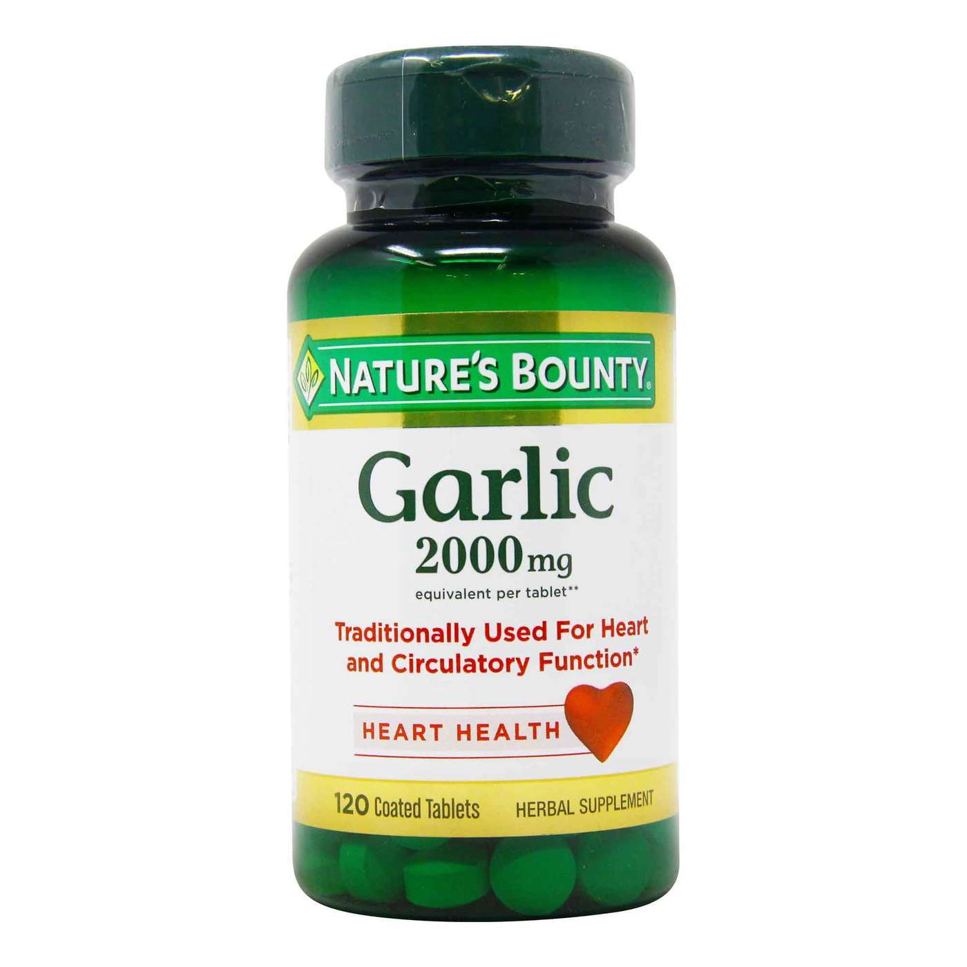 Nature's Bounty, Garlic, 2,000 mg, 120 Coated Tablets | Lazada