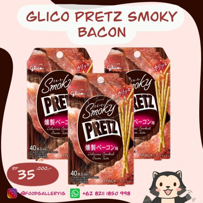 Glico Pretz Smoky Bacon JAPAN/biskuit kaleng/biskuit murah/biskuit ...