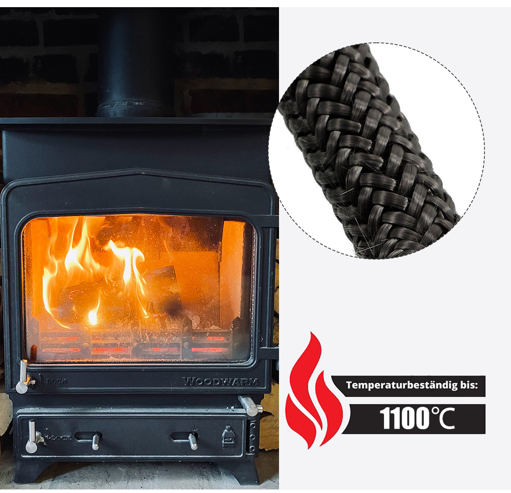 6/8/10/12mm Stoverope Fiberglass Fireplace Door Cord High Temperature ...