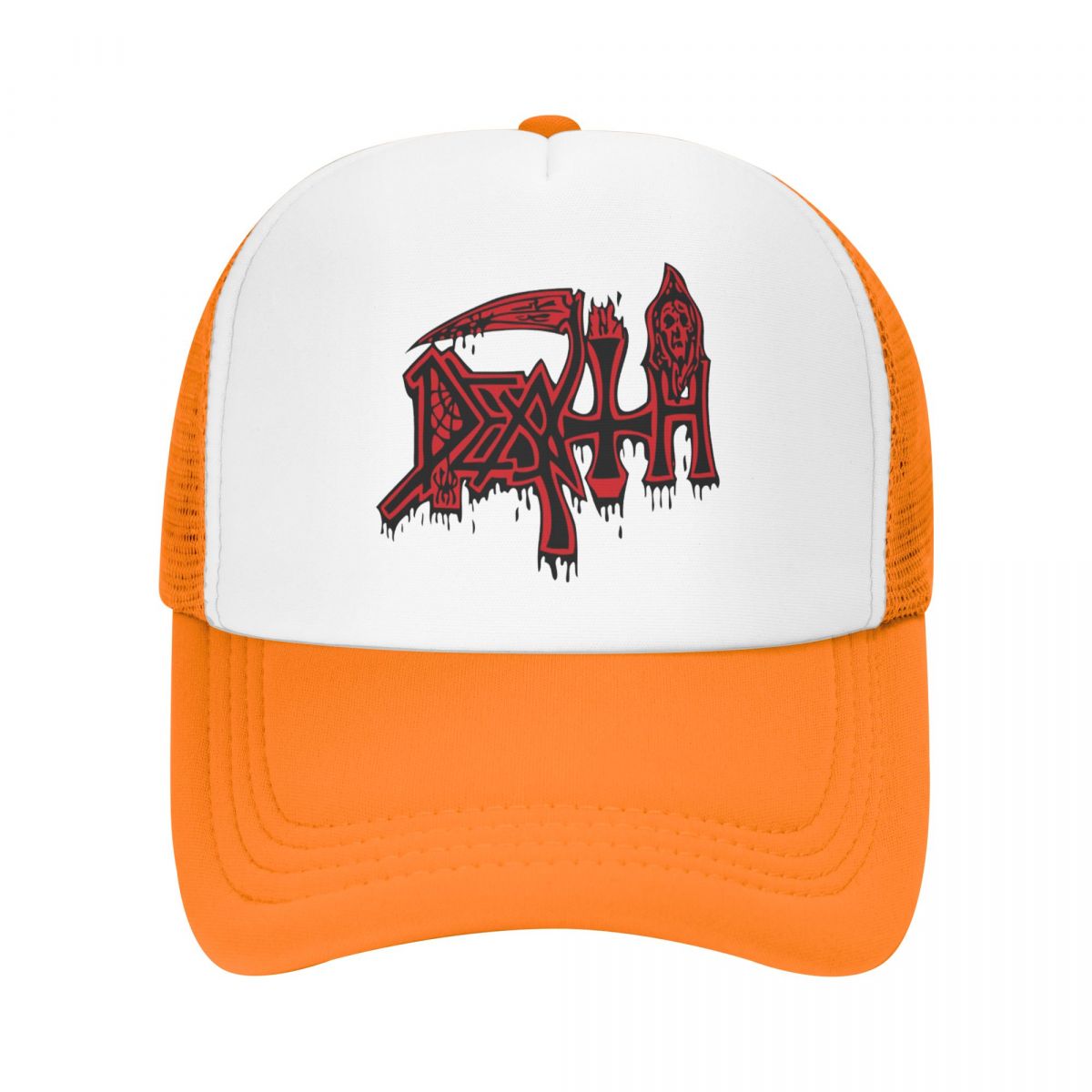 Custom Death Rock Cap Men Heavy Metal Music Trucker Hat Sports Snapback ...