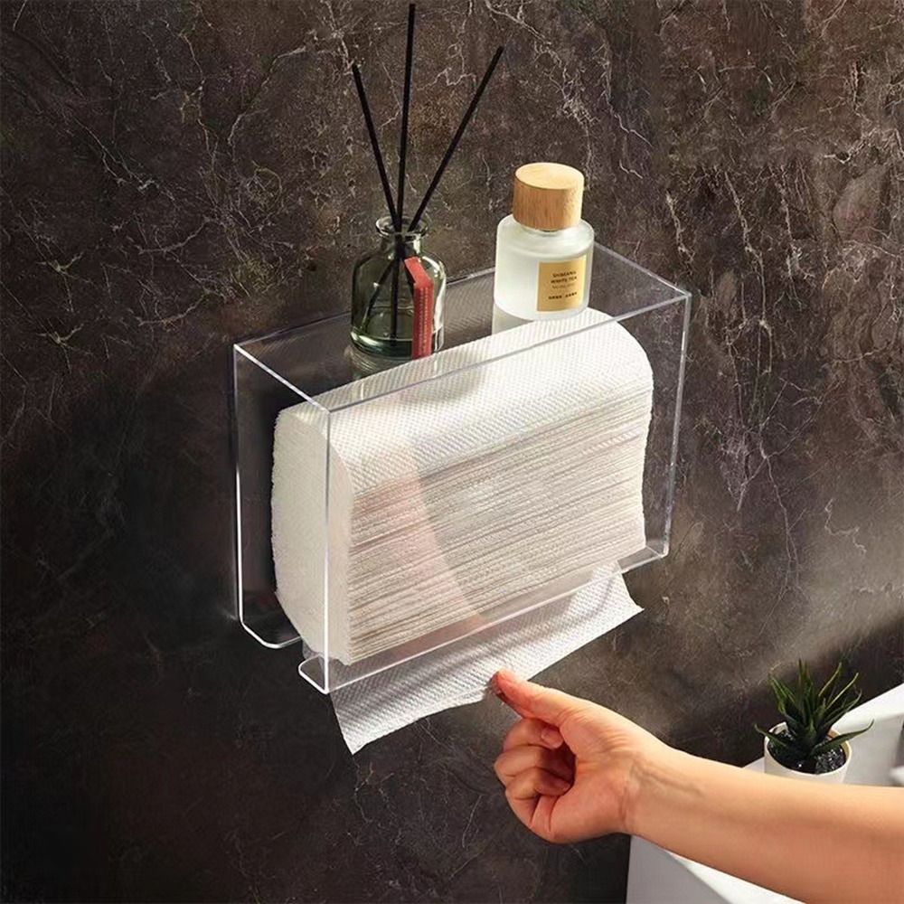 BUSH Clear Paper Towel Dispenser Transparent Wall Mount Folded Paper ...