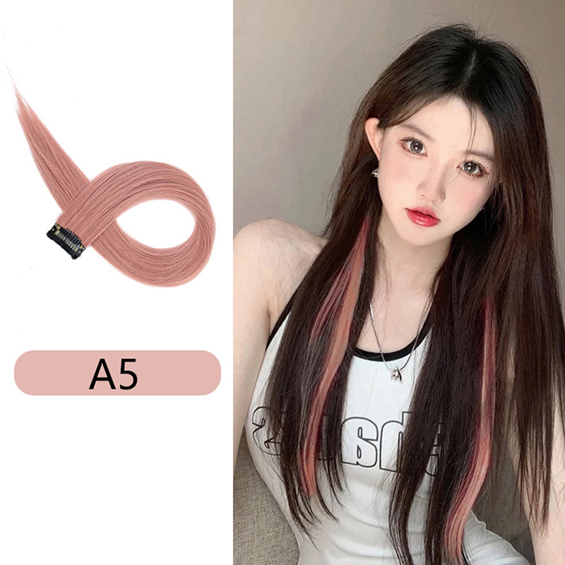 60cm Hair Extension Clip In Hairpiece Long Straight Hanging Ear Wig ...