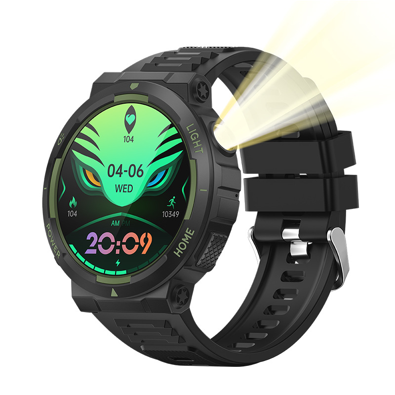 Cross border KT75 smartwatch Bluetooth call LED lighting music health ...