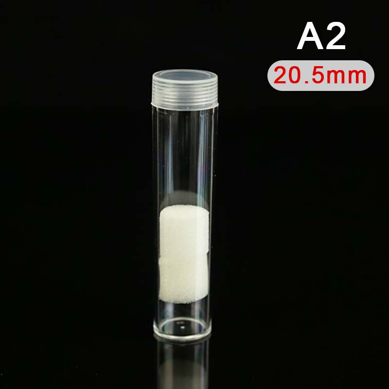New 19-32mm Clear Plastic Roll Coins Storage Tube Protective Tube ...