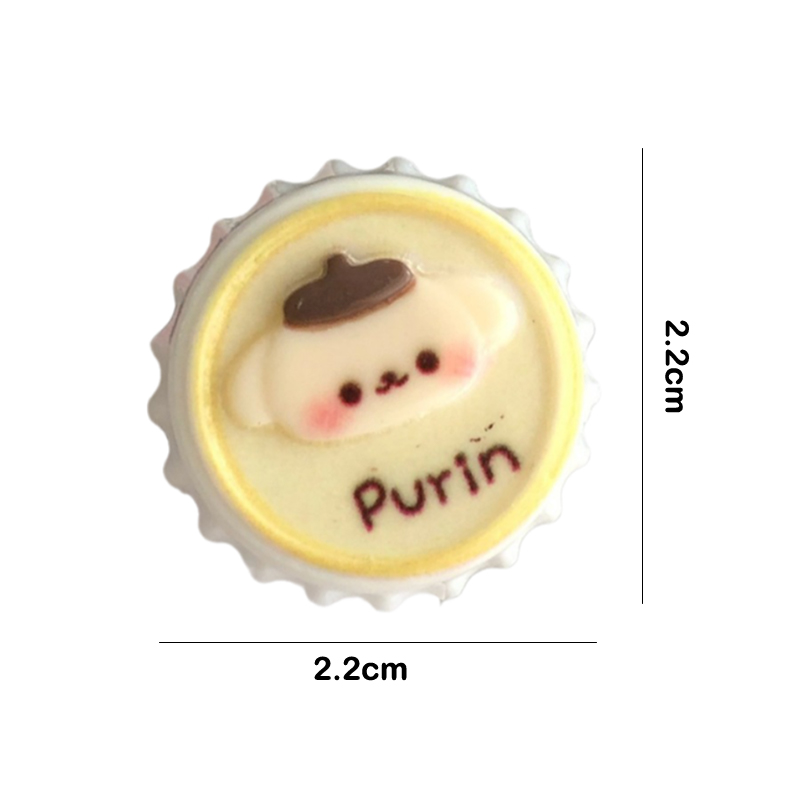 2Pcs Cartoon Anime Resin Bottle Cap Hair Clip For Women Girls Sweet ...
