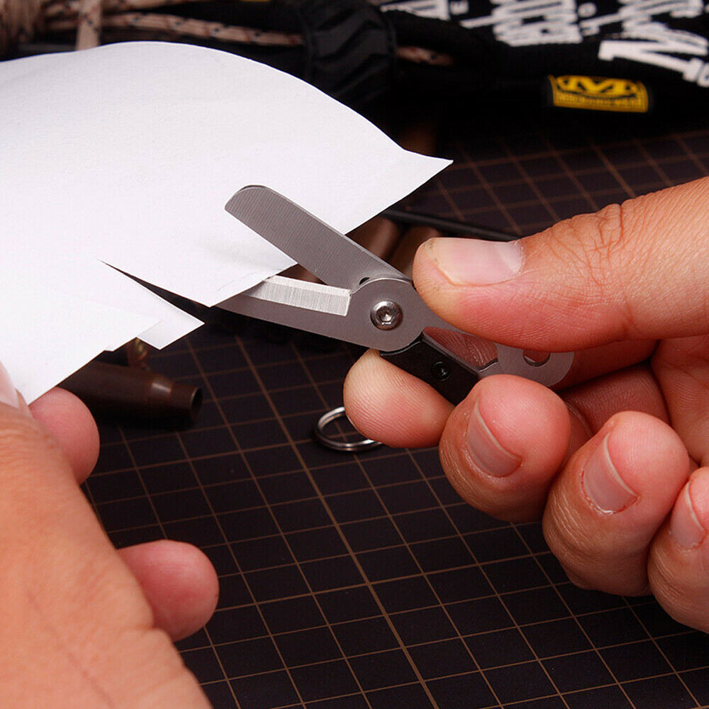 Smallest Mini Spring Scissor Keychain Pocket Ring Folding Tiny Scissors ...