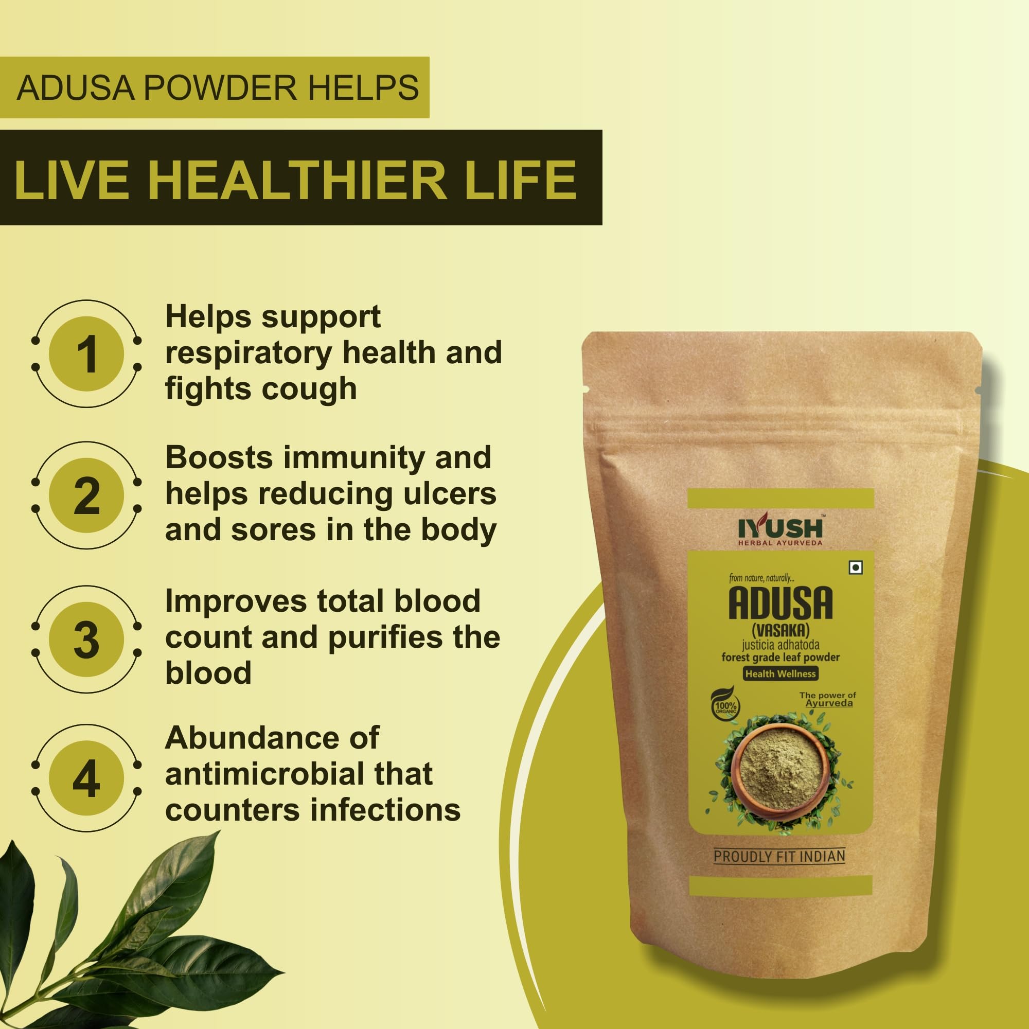 Powder, 900gm |Adusa Powder | Vasaka Powder | Adulsa Powder | Justicia ...