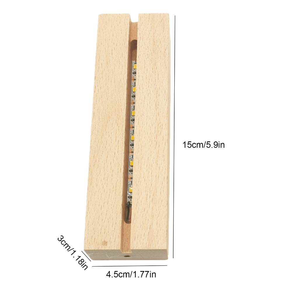 Room 3D Rectangle Stand Art Decor Base Warm/White Light Resin Night ...