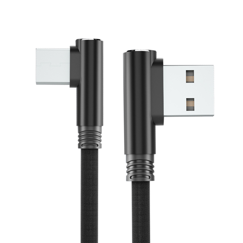 Type-c Data Cables Micro USB Cable Double 90 Degree Right Angle Elbow ...