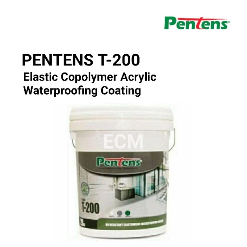 PENTENS T200 (20KG) One-part Elastomeric Copolymer Exposed Waterproofing Coating | Lazada