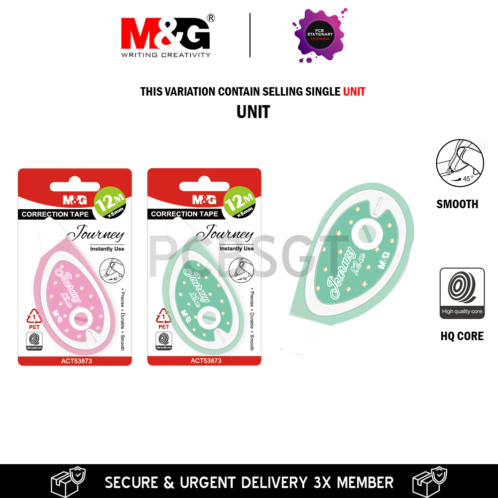 M&G Correction Tape Journey 5mm x 12Meter - (1's) Smooth Roller ...