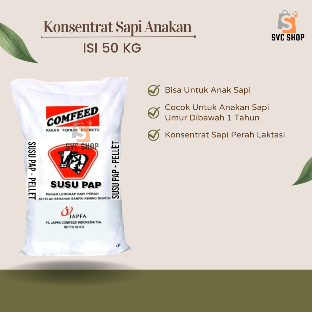 Pakan Konsentrat Sapi Pedet 50 Kg Makanan Konsentrat Anakan Sapi Japfa ...