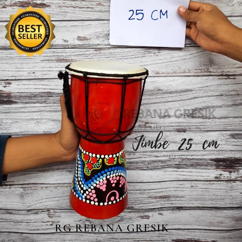 Gendang mainan anak jimbe ukuran 30 cm rege edukasi anakalat musik ...