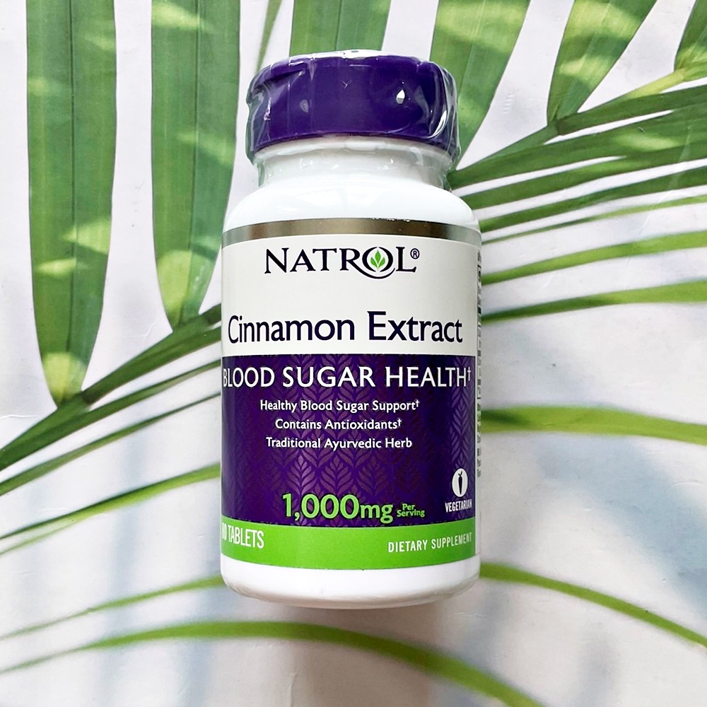 ซินนามอน-อบเชยสกัด Cinnamon Extract 1000mg 80 เม็ด (Natrol) อบเชยเทศ ...