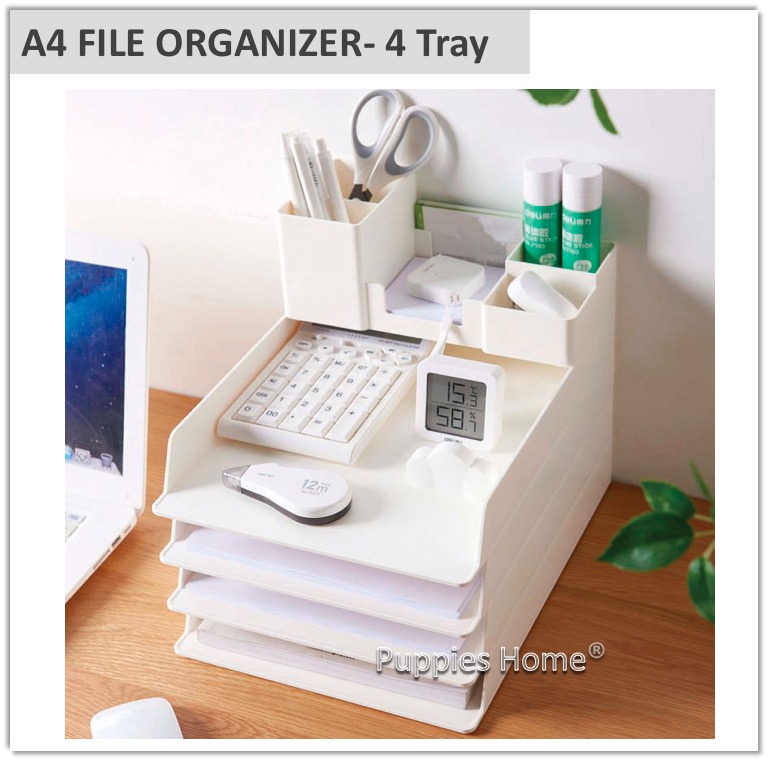 File Organizer Desk Storage A4 Paper Tray Desktop Organizer Table ...