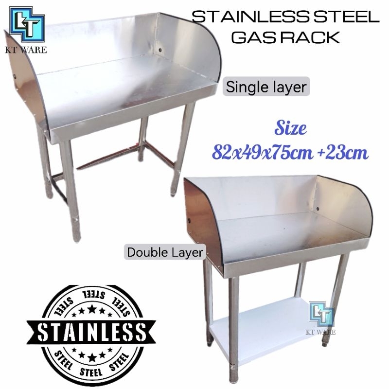 KT WARE Stainless Steel Stove Table Working table meja dapur double gas ...