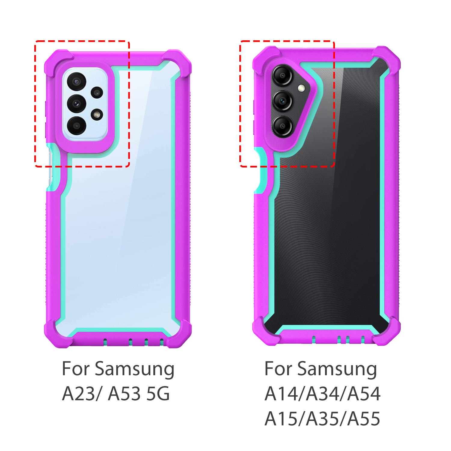New style Shockproof TPU Case For Samsung Galaxy A15 A35 A55 A14 A34 A54 A23 A53 5G Bumper Clear ...
