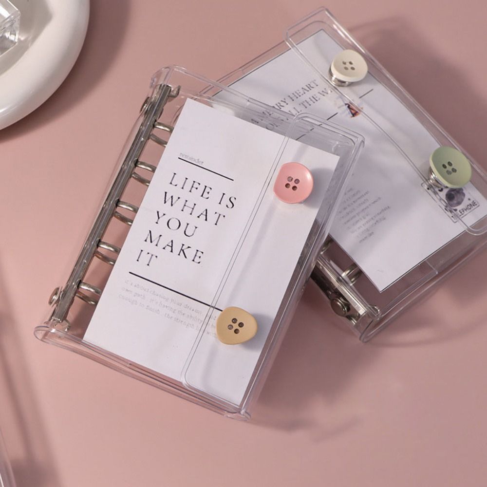 Fashion Transparent M5 binder Multiple Colors 5-hole Loose leaf ...