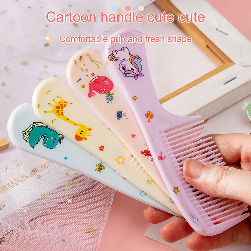 Cartoon Animal Childrens Comb Hairdressing Comb Fine-toothed Pointed ...