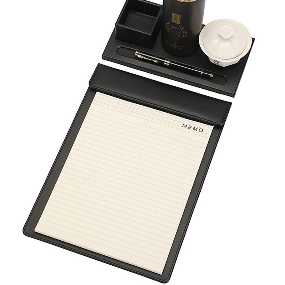 Fashion PU Paper Folder A4 Magnetic Clipboard Folder Pen Holder ...