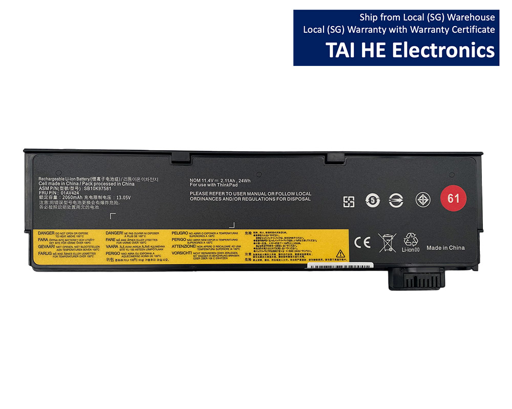 T470 61 battery T480 T580 battery 01AV423 Laptop Battery Compatible with Lenovo Thinkpad T470 ...