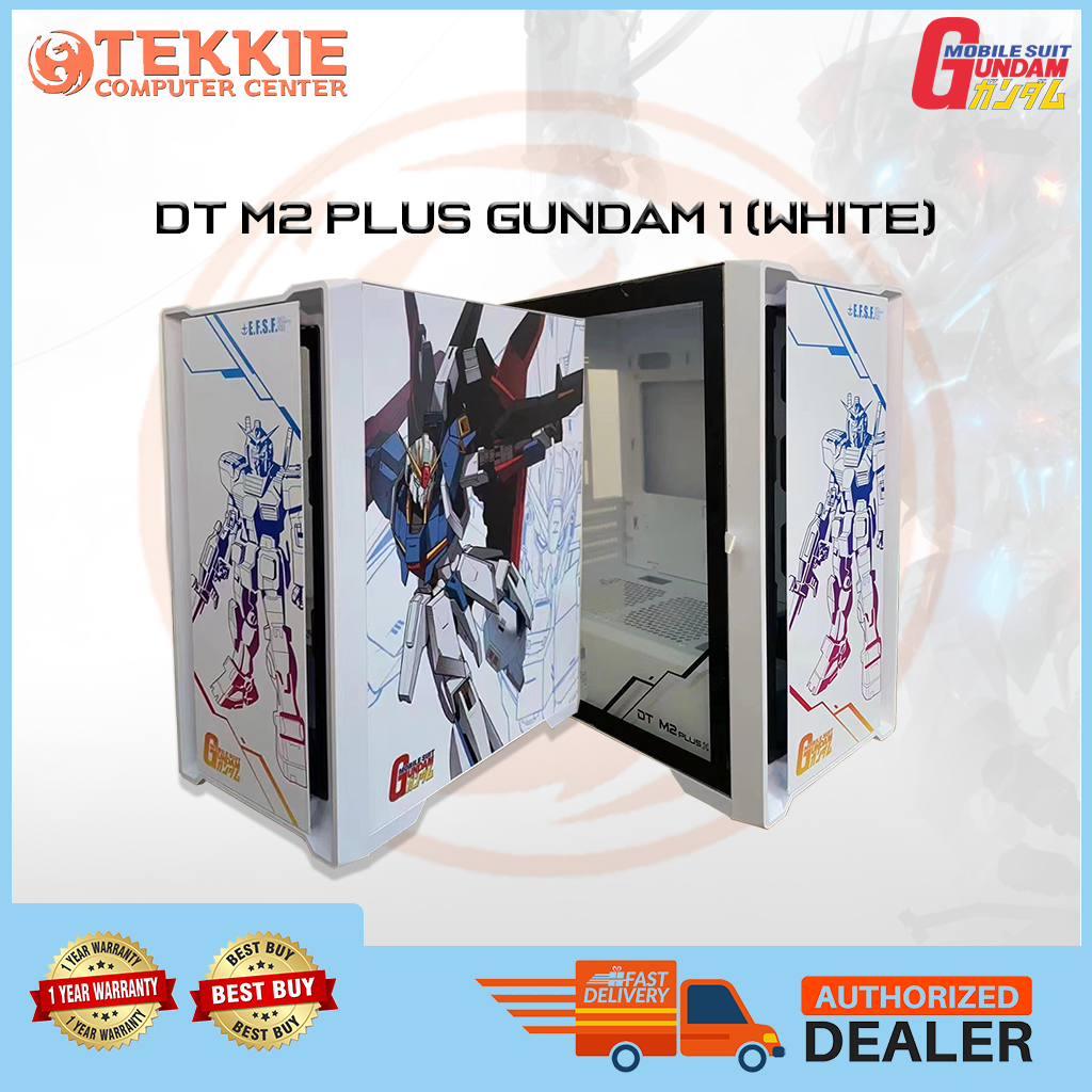 GUNDAM PC CASE (WHITE) DT M2 Plus M-ATX tempered glass BRANDNEW SEALED ...